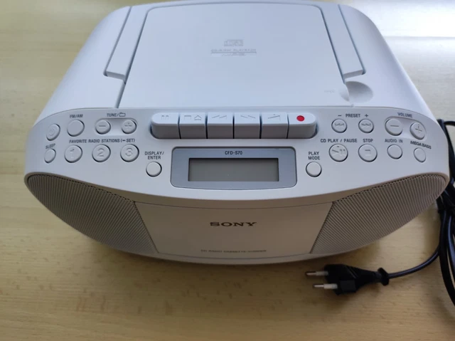 SONY CFD-S70 CD Boombox, Radio FM/AM, Cassetta EUR 40,00 - PicClick IT