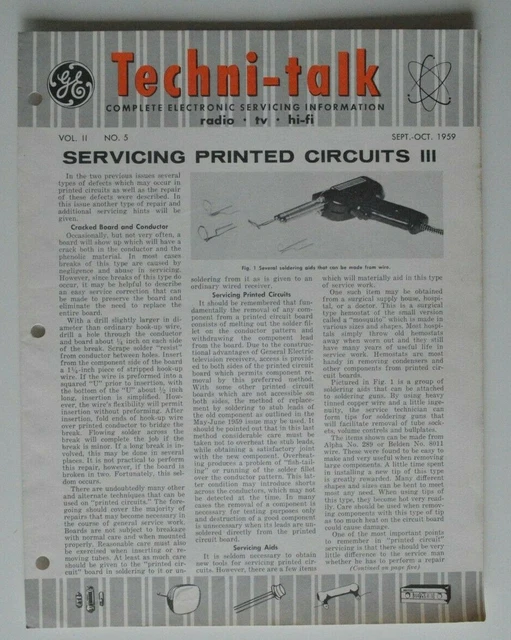 GE GENERAL ELECTRIC Techni-talk Information Magazine October 1959 $15. ...