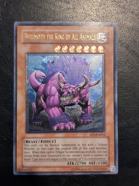 YU-GI-OH! ULTIMATE RARE CARD BEHEMOTH THE KING OF ALL ANIMALS FET-EN014 ...