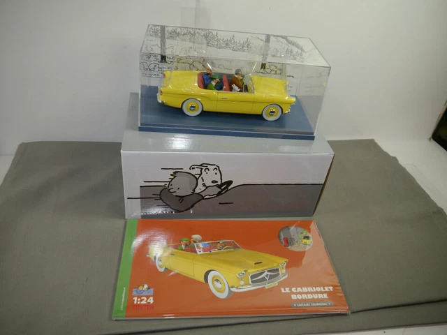 TIM & STRUPPI Tintin Cabriolet Borduria Model Car 29924 Moulinsart 1/24 ...