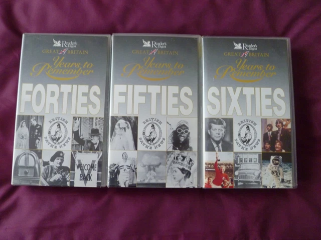 READER'S DIGEST YEARS to Remember 1940's-1950's-1960's: Used VHS VIDEO ...