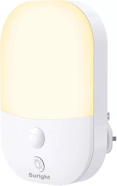 SURIGHT LED NIGHT Light Plug in Walls 5 Levels of Brightness LD067-WH £ ...