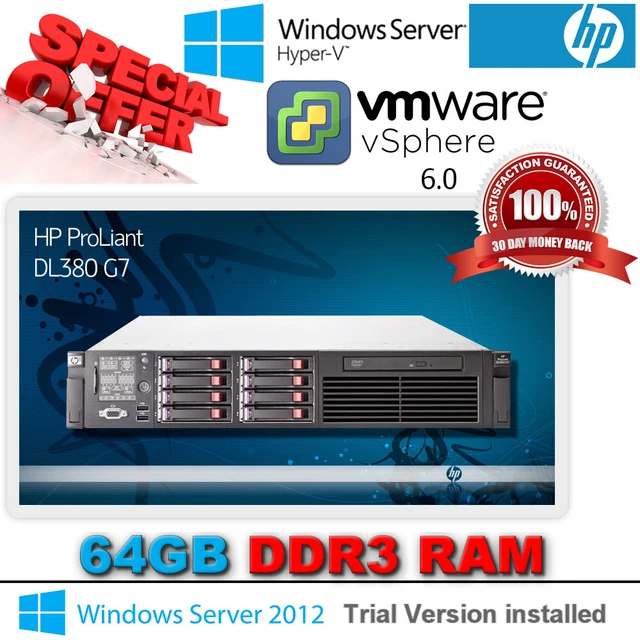 HP PROLIANT DL380 G7 2x X5675 3.06GHz 12-CORE 192GB DDR3 P410i/512mb 2x460W PSUs £139.49 ...