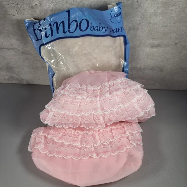 VINTAGE BIMBO 70S80S Baby Frilly Pants Knickers Waterproof Rubber Nappy ...