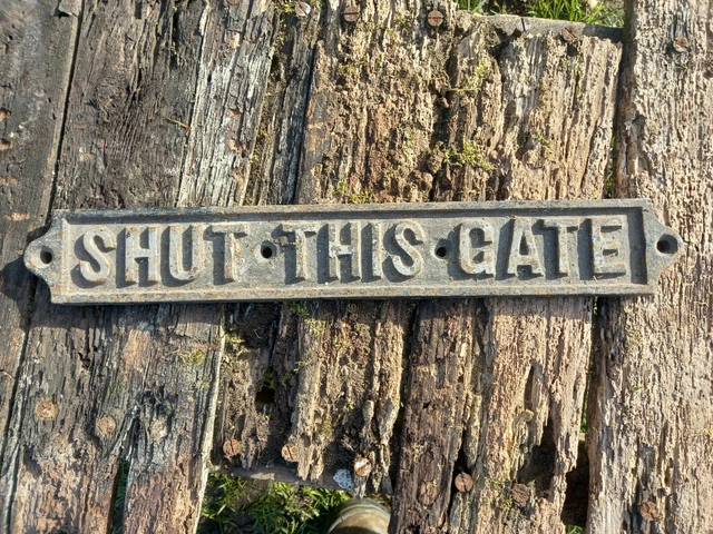 CRACKING VICTORIAN CAST Iron Gate Sign Railwayana EUR 176,50 - PicClick FR