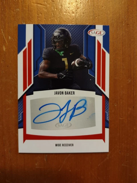 2024 JAVON BAKER Sage High Series recrue auto rouge UCF Knights ...