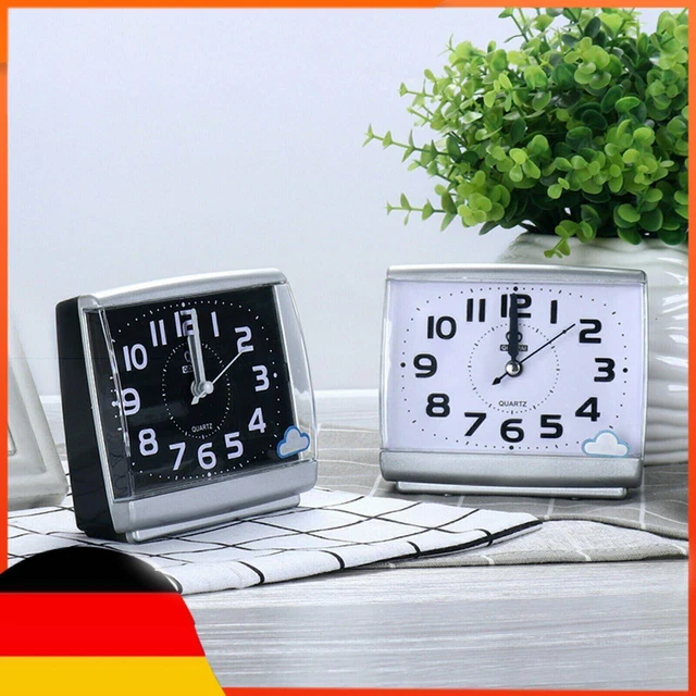 QUARTZ ALARM CLOCK Analogue Table Clock Travel Alarm Clock Alarm ...