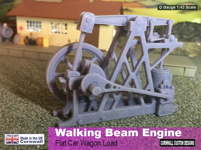 0 GAUGE Railway - Walking Beam Engine Model -Wagon Load scenery 7mm ...