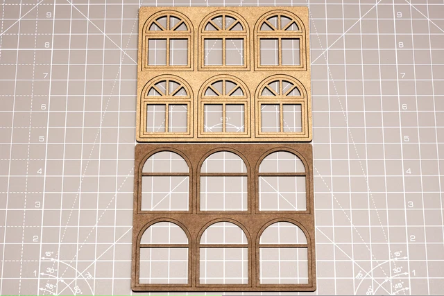 6 X 1:35 Scale Arched Windows Laser Cut For Model Diorama - Model ...