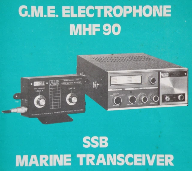 RARE GME ELECTROPHONE MHF-90 2-7MHz SSB MARINE RADIO TRANSCEIVER SERVICE MANUAL $24.99 - PicClick AU