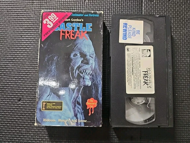 CASTLE FREAK VHS Unrated Full Moon Horror Director’s Cut Movie Tape ...