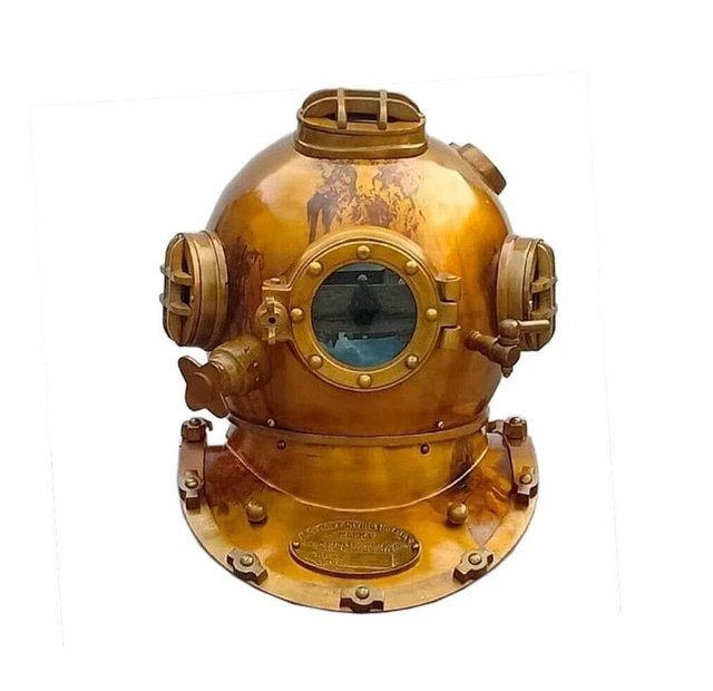 ANTIQUE VINTAGE MARITIME Scuba Diving Marine Nautical Ship’s Casque ...
