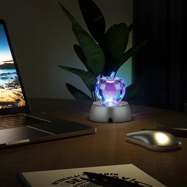 4 PCS ROTATING Display Lamp Led Stand Holder Colorful Light Base Lights ...