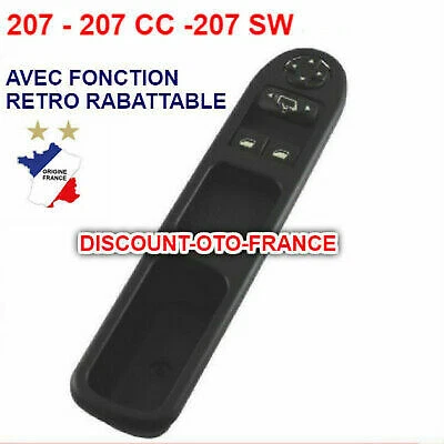 COMMANDE INTERRUPTEUR LEVE Vitre+Retro Peugeot 207 Cc 6554.Qa ...