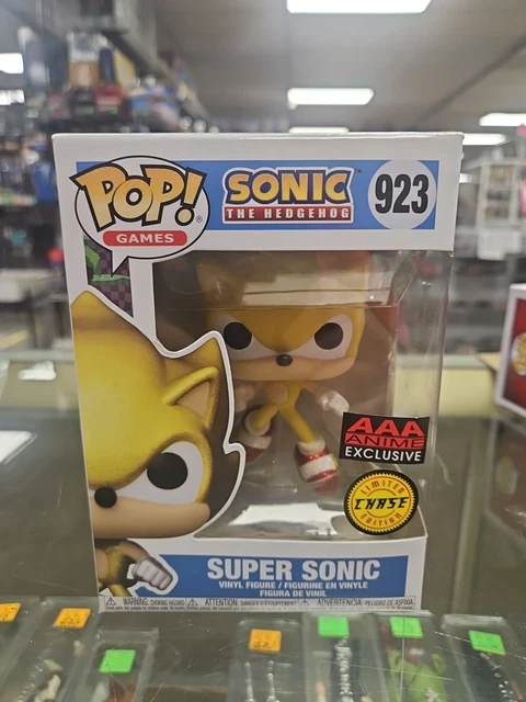 FUNKO POP! SONIC The Hedgehog #923 Super Sonic Chase AAA Exclusive w ...