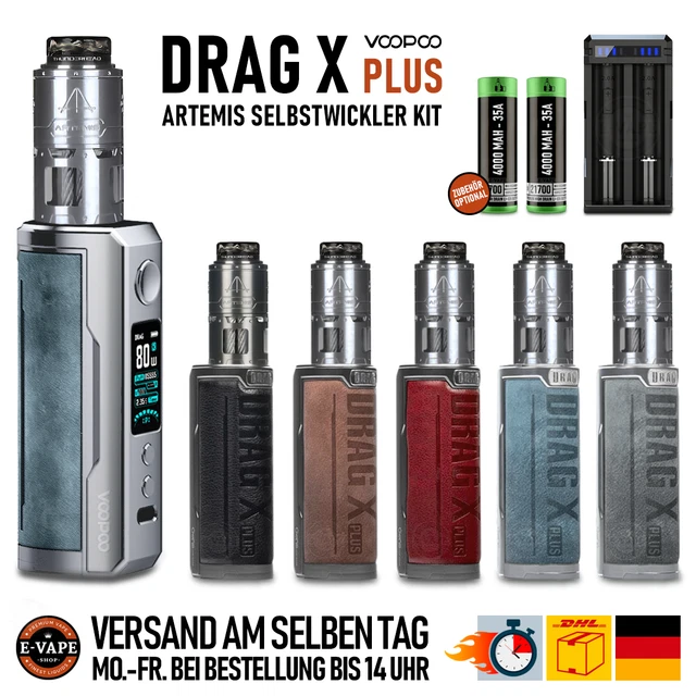 VOOPOO DRAG X Plus Kit with Artemis Self Wraper RDTA Complete Set ...