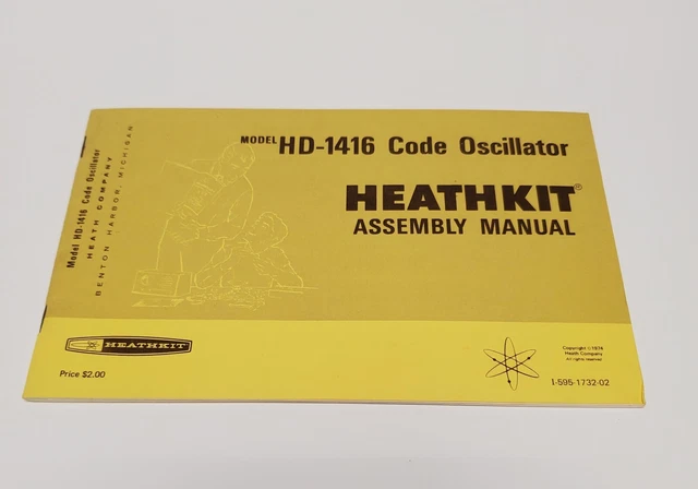 HEATHKIT HD-1416 CODE Oscillator Assembly Manual VINTAGE $5.99 - PicClick