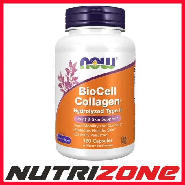 NOW FOODS BIOCELL Collagen Hydrolyzed Type II - 120 caps £33.10 ...