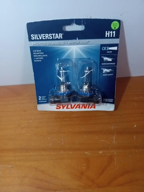 SYLVANIA H11 SILVERSTAR High Performance Headlight Pair Set 2 Bulbs $29 ...