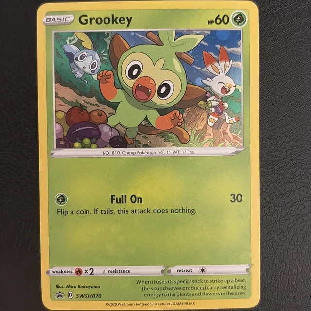 POKEMON SWSH070 GROOKEY Holo Black Star Promo Card NM Condition £1.16 ...