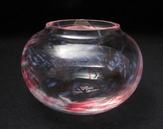 SIGNED GEOFFREY DICKINSON Oasis Crystal Australian Studio Art Glass ...