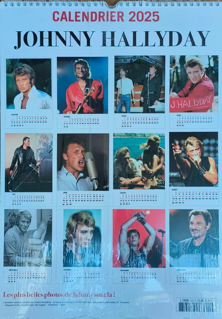 NOUVEAU : GRAND Calendrier Johnny Hallyday 2025 EUR 15,00 - PicClick FR