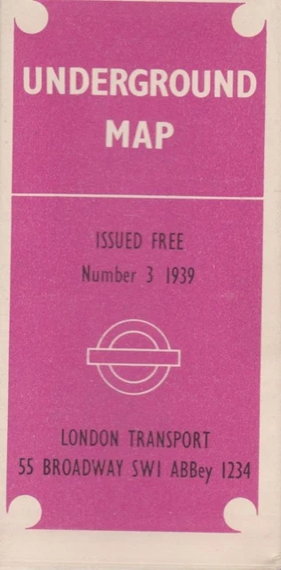 LONDON UNDERGROUND GEOGRAPHIC Tube Map 1939 No.3 £14.99 - PicClick UK