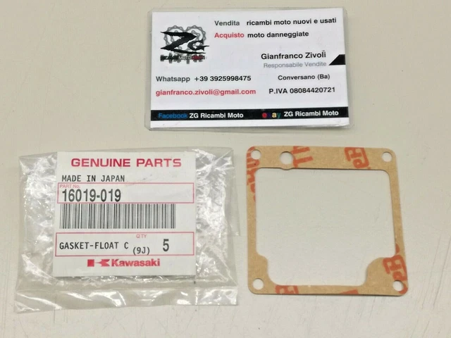 16019-019 ORIGINALE KAWASAKI guarnizione carburatore vaschetta ...