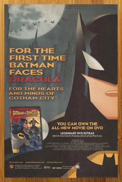 2005 THE BATMAN vs. Dracula DVD Print Ad/Poster DC Animated Movie Promo ...