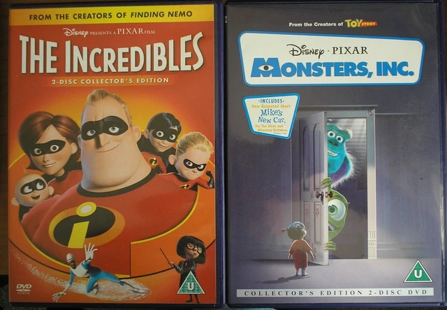 TWO GREAT ANIMATED comedy dvds inc.... The Incredibles and Monsters inc ...
