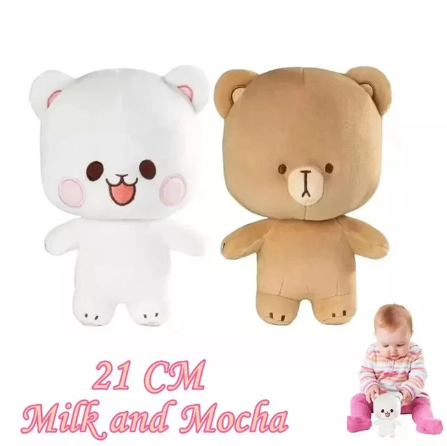 21CM CARTOON MILK And Mocha Bear Plush Toys Children Girl Kawaii Plush ...