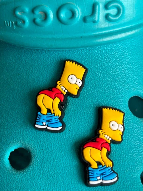 2 BART SIMPSON Mooning Shoe Charms For Crocs. £2.49 - PicClick UK