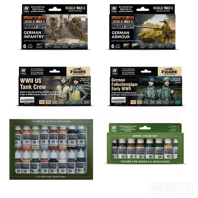 VALLEJO WW2 ACRYLIC Paint Set Model Wargames British US German Soviet ...