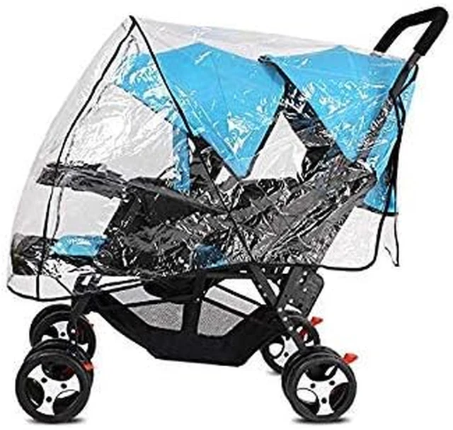 UNIVERSAL STROLLER RAINCOVER Twins Strollers Double Tandem Baby ...
