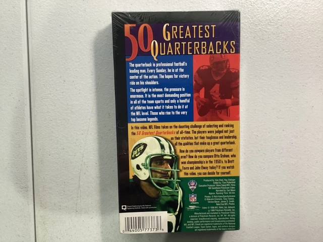 50 GREATEST QUARTERBACKS in the NFL VHS Sealed Hype Sticker Bart Starr ...