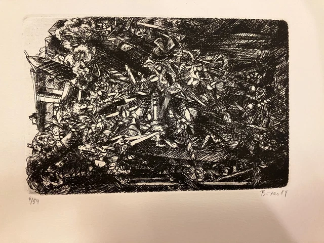 GRAVURE BOXER SIGNÉE en bas droite et datée, numérotée EUR 35,00 ...