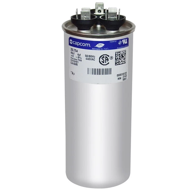 CAPCOM CAPACITOR DUAL Run 50/5 uf MFD 440 Volt Fits GE Genteq Z97F9850 ...