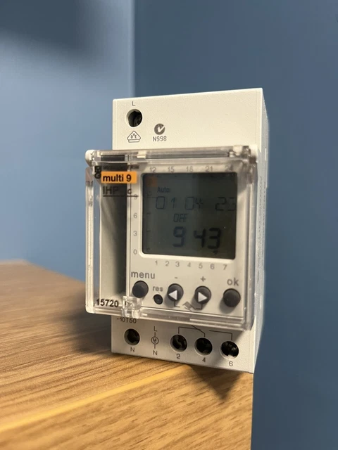 TIMER DIGITALE MERLIN GERIN MULTI9 24 ORE 7 GIORNI DIN RAIL 15720 230 ...