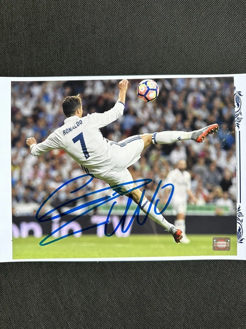 CRISTIANO RONALDO REAL Madrid Cr7 Rare Hand Signed Photo Autograph 8X10 ...