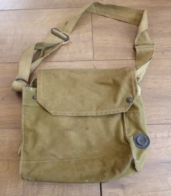 WW2 BRITISH ARMY Gas Mask Bag Mk7 dated 1942...carry bag only.. £34.99 ...