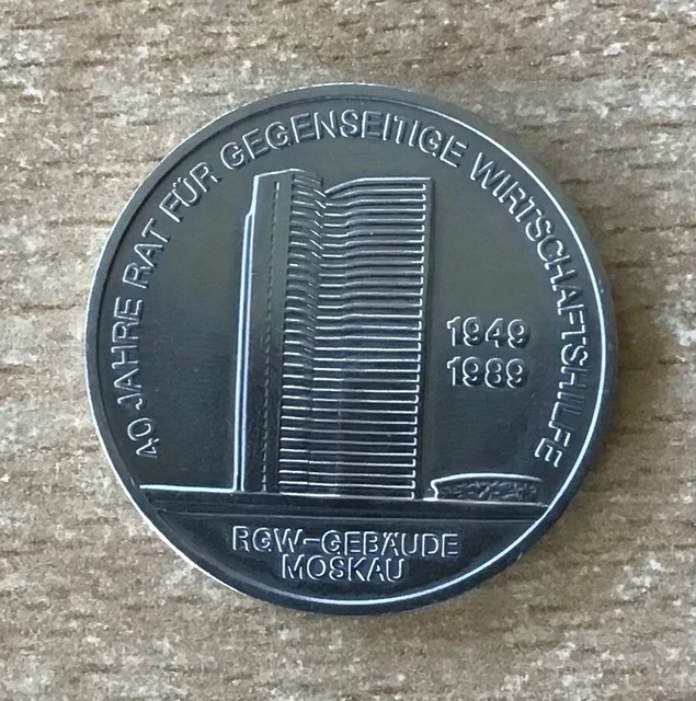 DDR 5 MARK 40 Jahre RGW Gebäude Moskau 1989 Gedenkmünze EUR 18,00 ...