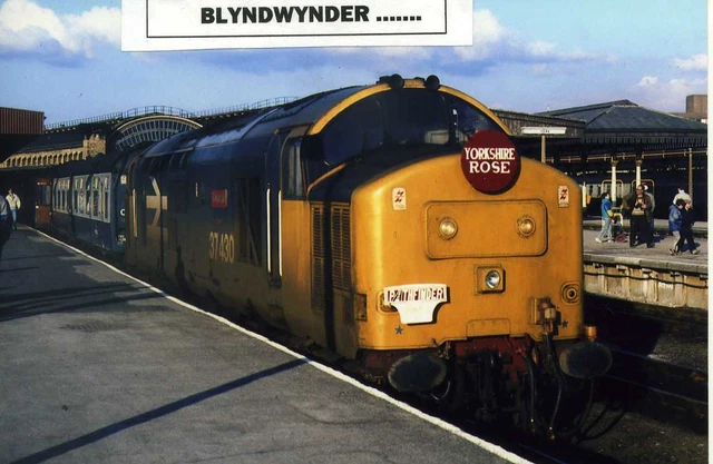 BRITISH RAILWAY PHOTOGRAPH CLASS 37 No 37430 AT YORK ON YORKSHIRE ROSE ...