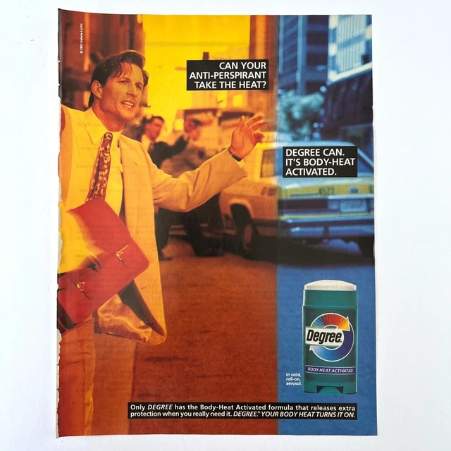 VINTAGE DEGREE ANTI Perspirant Magazine Print Ads 1993 Color ...