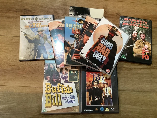 WESTERN COWBOY MOVIE & Episodes 9 DVD Bundle & Eastwood Box Set, Ex Con ...