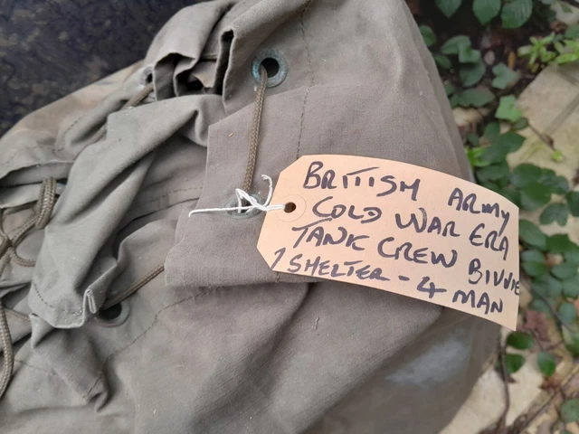 WW2 SECOND WORLD WarGenuine British Army Issue Tank Crew Shelter Tent ...