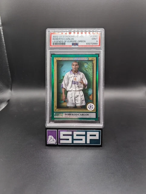 ROBERTO CARLOS TOPPS Stadium Club Chrome UCC Legends of Europe vert /99 ...