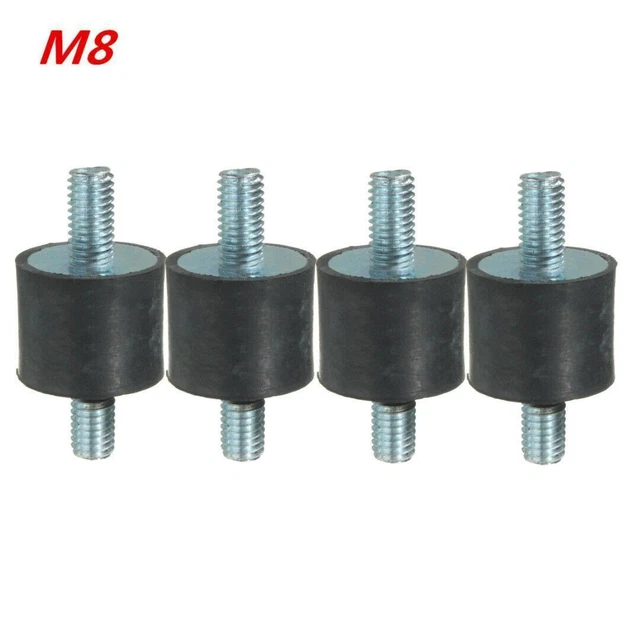 4PCS M8 RUBBER Shock Absorber Mounts Vibration Isolator Bobbins 25x20mm ...