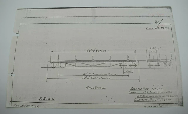 RAILWAY DIAGRAM RAIL Wagon Technical Drawing (51) £8.64 - PicClick UK