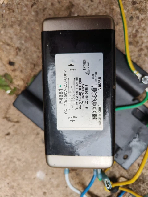 CORCOM EMI LINE FILTER F4381 10A 120/250VAC 50-60HZ Filter £0.99 ...