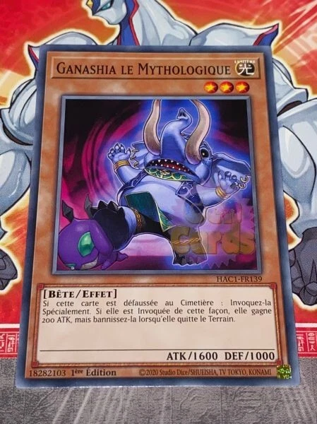 CARTE YU GI OH GANASHIA LE MYTHOLOGIQUE HAC1-FR139 x 3 EUR 1,00 ...